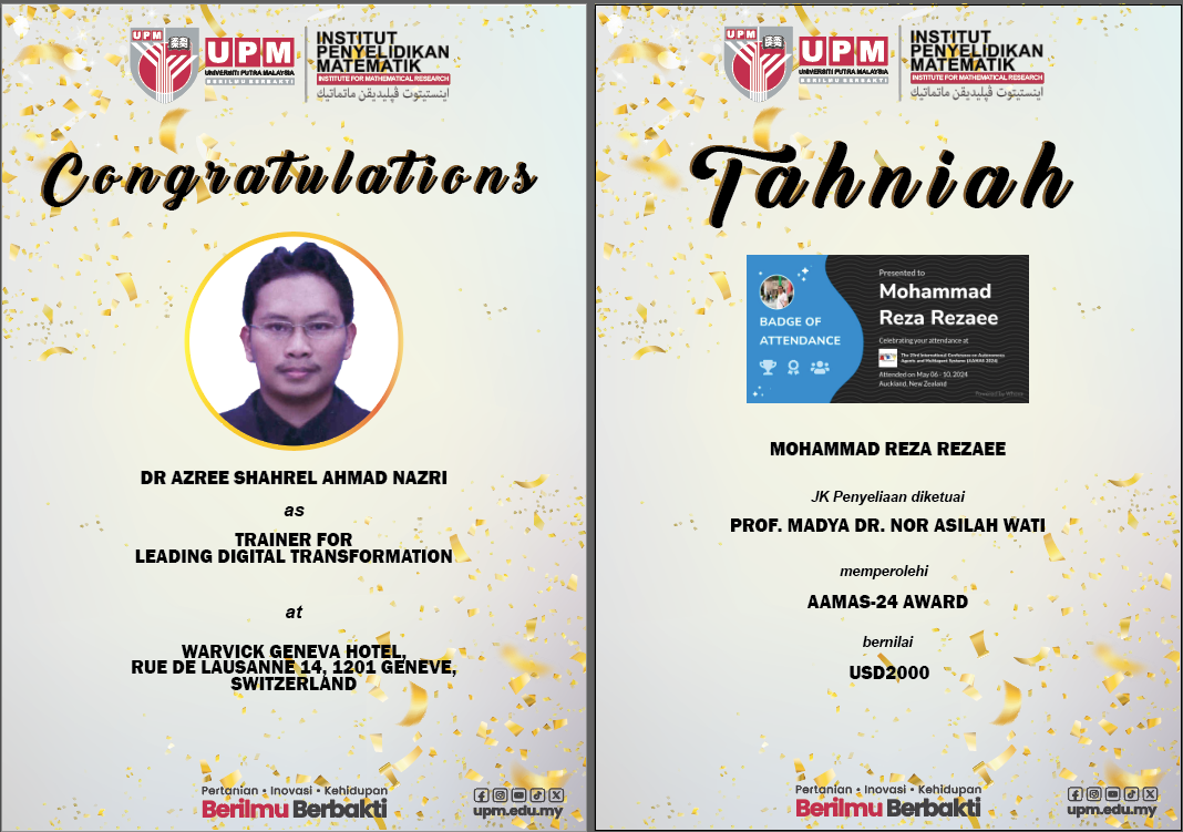 Congratulation Dr Azree Shahrel Ahmad Nazri and Mohammad Reza Rezaee